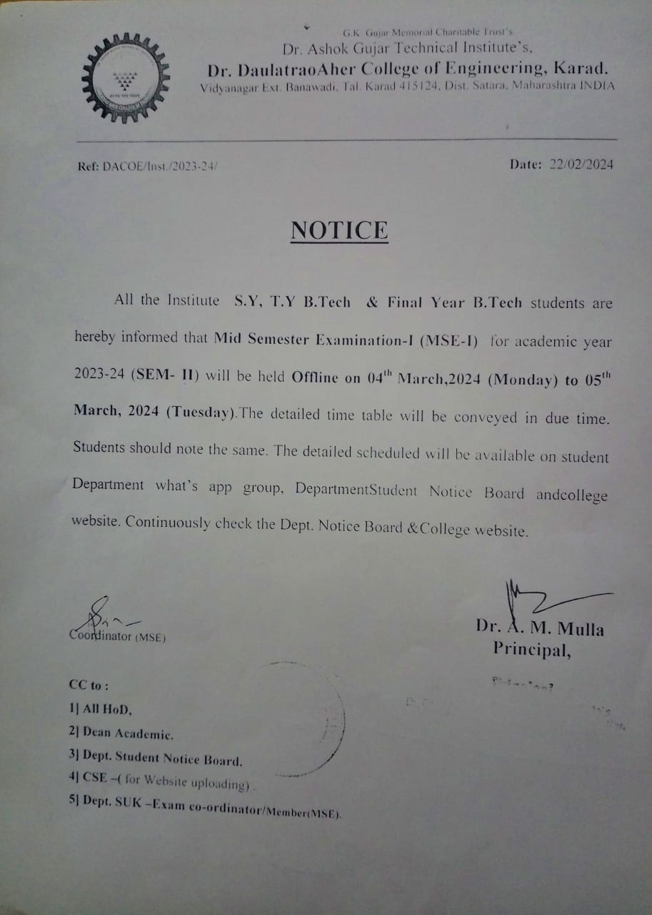 Dr. Daulatrao Aher Engineering College, Karad